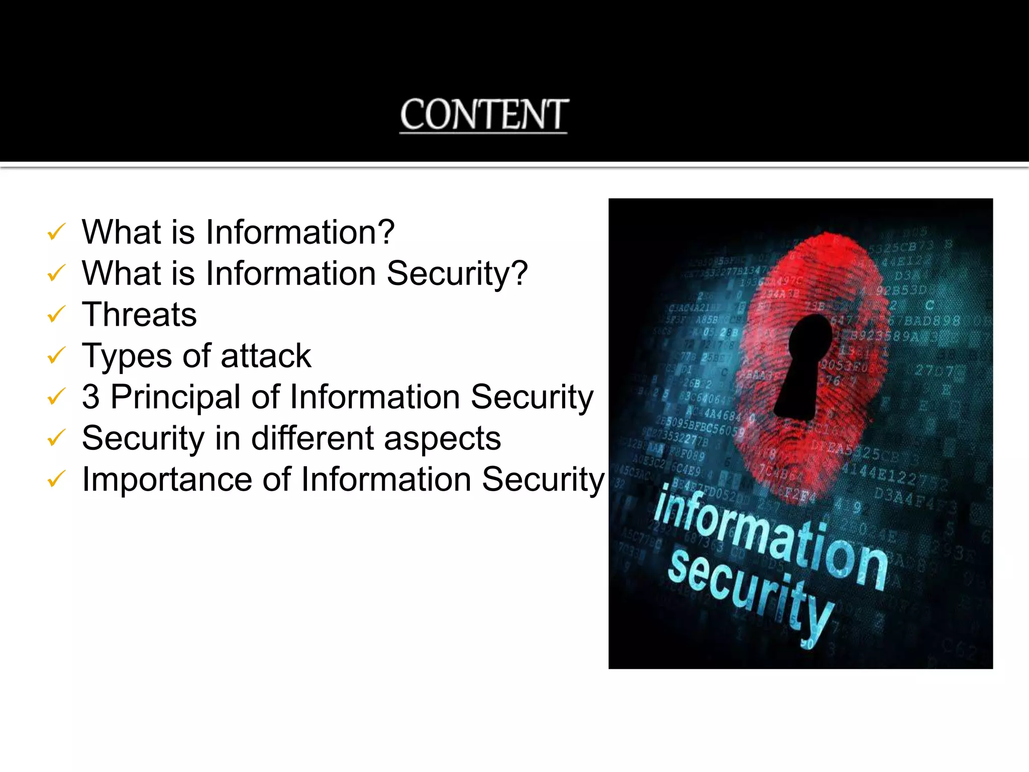 Information security | PPTX | IT and Internet Support | Internet