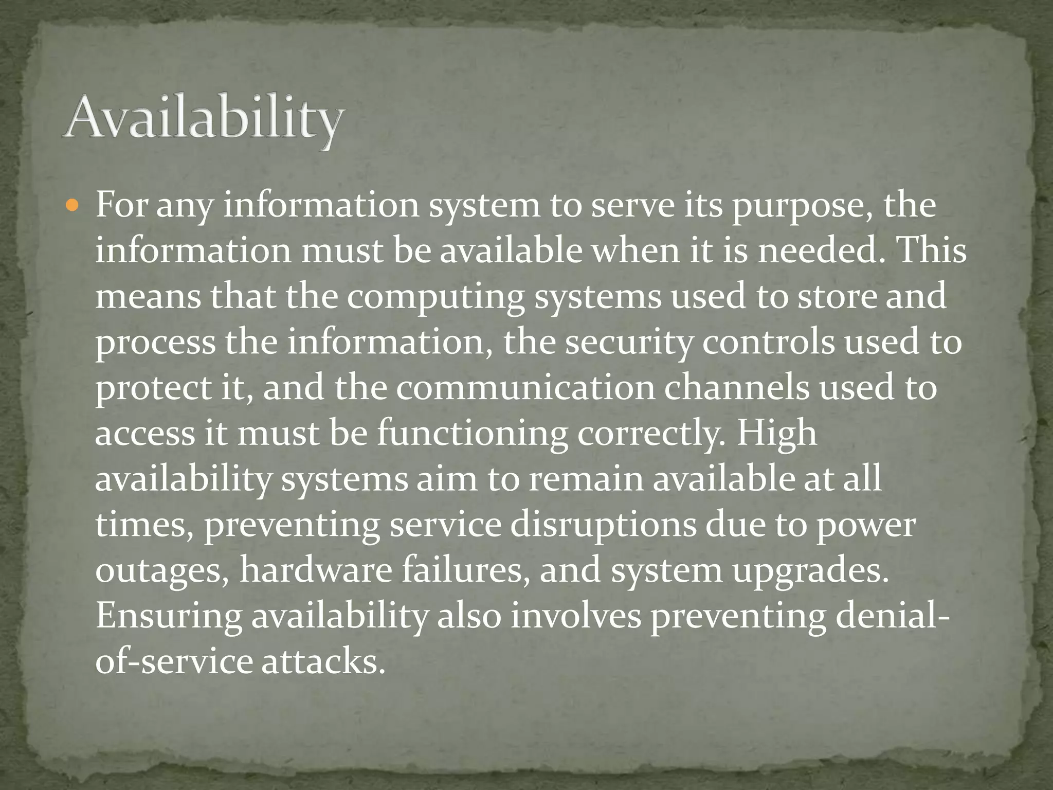 Information security principles | PPTX