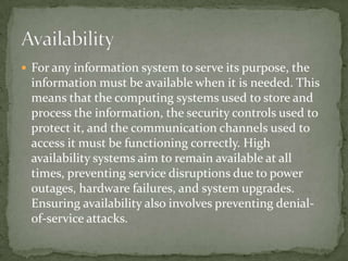 Information security principles | PPTX