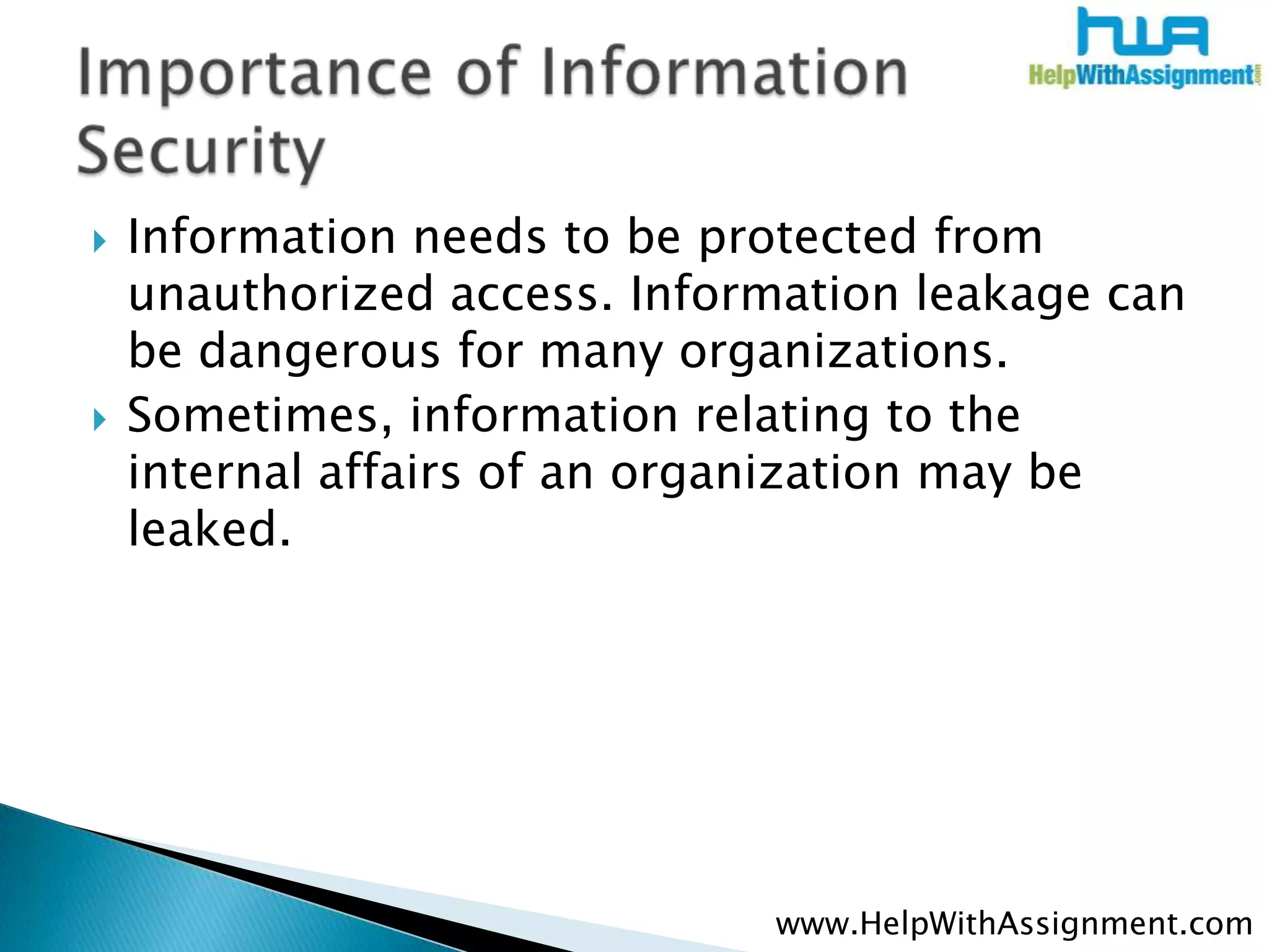 Information security principles an understanding | PPTX