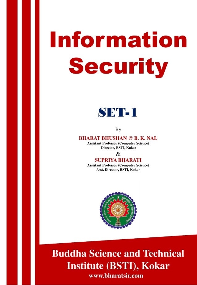 MCQ Information Security / Cyber Security / Computer Security by Bharat Sir | PDF