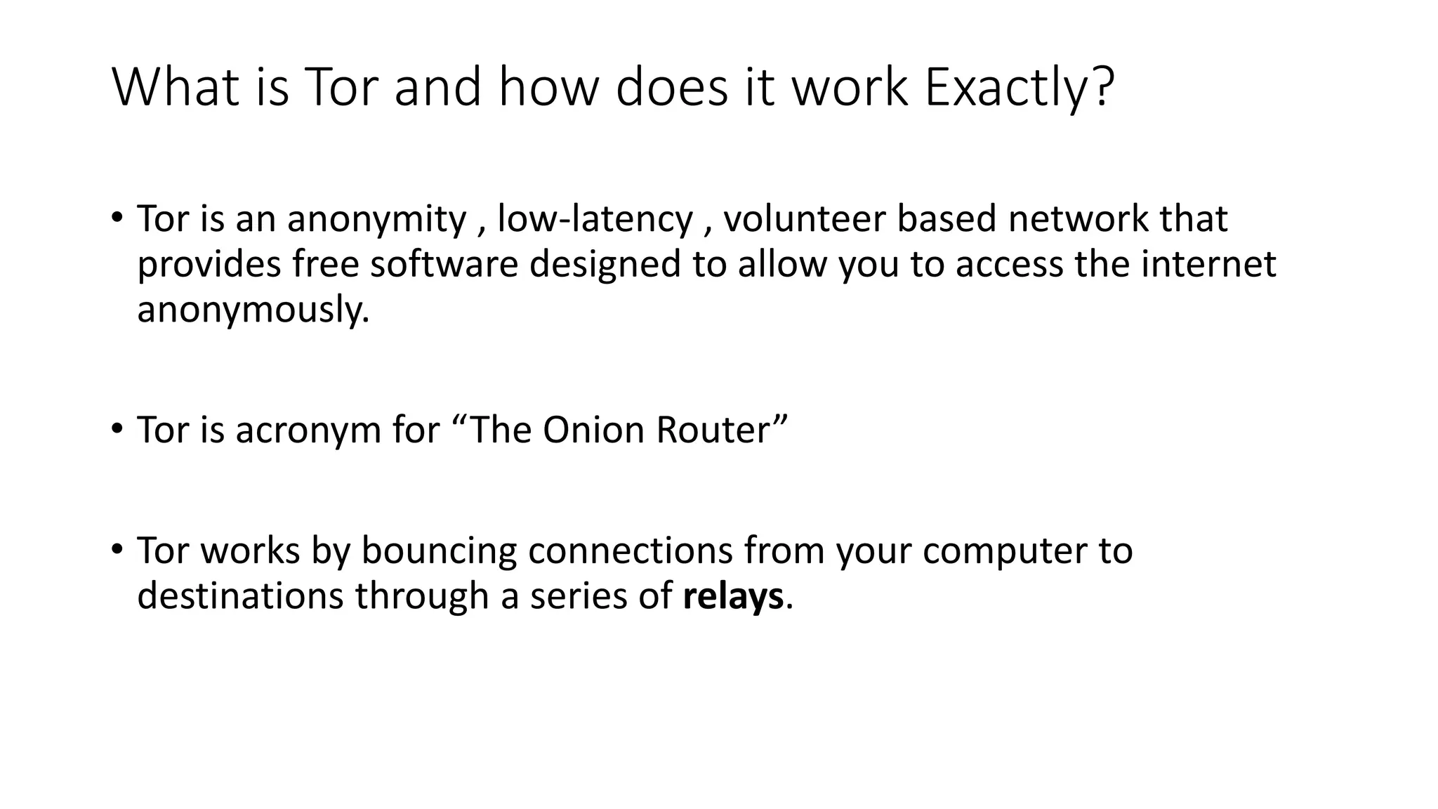 Information security using onion routing(tor) | PPT