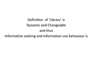 Information seeking and information use behaviour in libraries | PDF