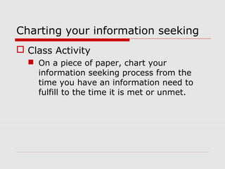 Information seeking process | PPT