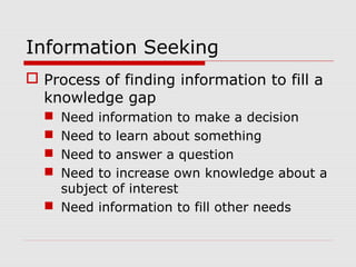 Information seeking process | PPT