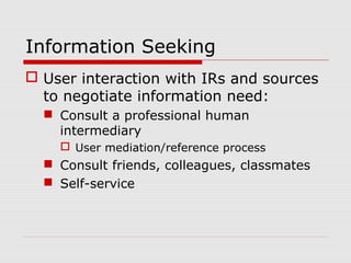 Information seeking process | PPT