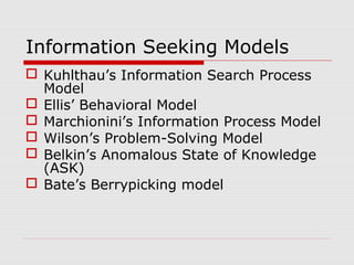 Information seeking process | PPT