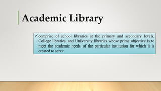 Information services in academic libraries | PPTX