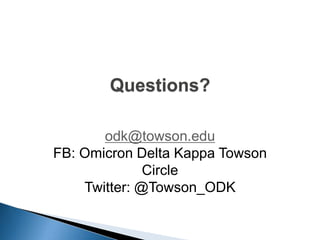 ODK Information session | PPTX | Awards Shows | Events