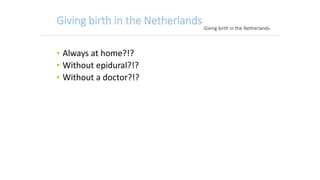 Childbirth in the Netherlands - Midwifery Practice Eindhoven | PPTX