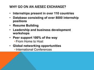 AIESEC Queen's Exchange Information Session 2012 | PPTX