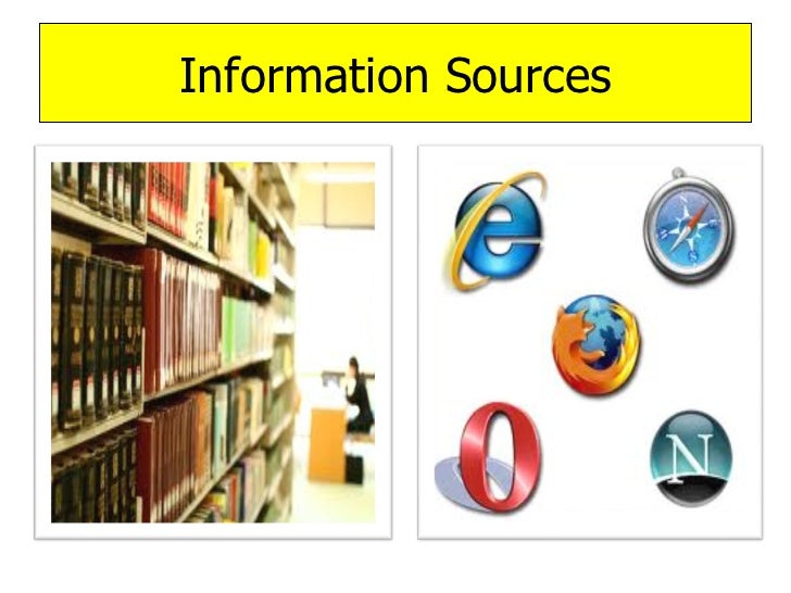 Information sources 1