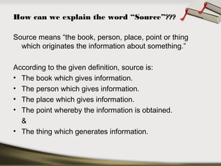 Information sources and services | PPT