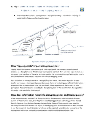 Information's role in disruption cycles and the exploitation of tipping ...