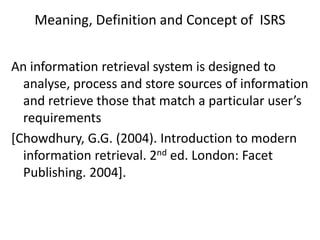 Information storage and retrieval | PDF