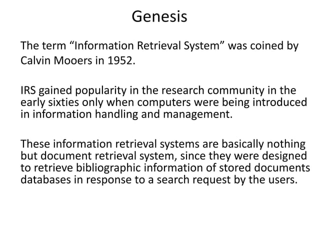 Information storage and retrieval | PDF