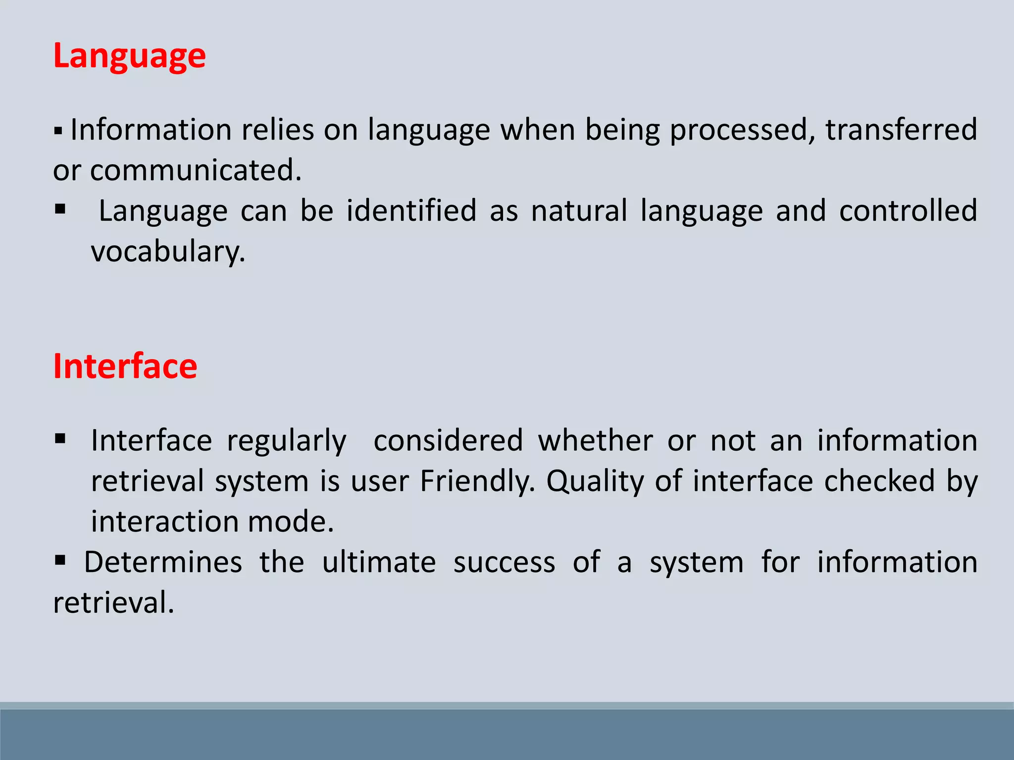 Information Storage and Retrieval system (ISRS) | PPTX