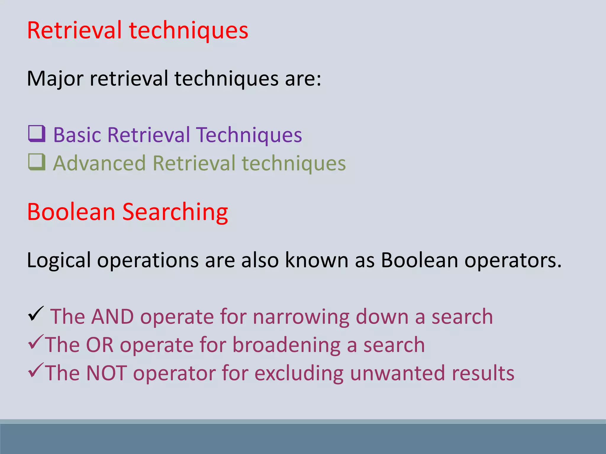 Information Storage and Retrieval system (ISRS) | PPTX | Search | Internet