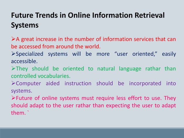 Information Storage And Retrieval System Isrs Pptx Search Internet