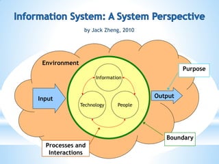 Information system a system view | PPT