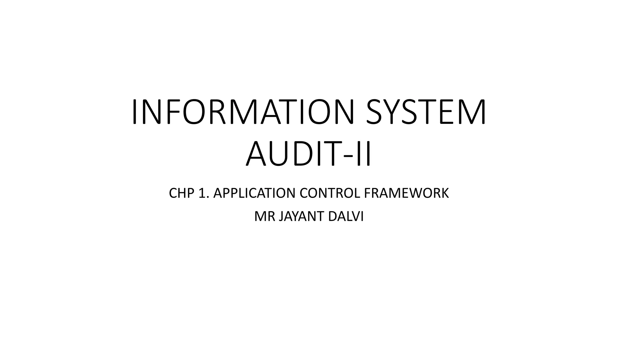 Information system audit | PPTX