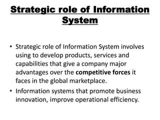 Information system for strategic advantage | PPTX