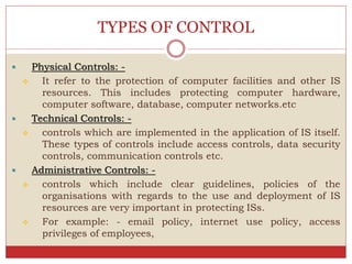 Information system implementation, change management and control | PPTX