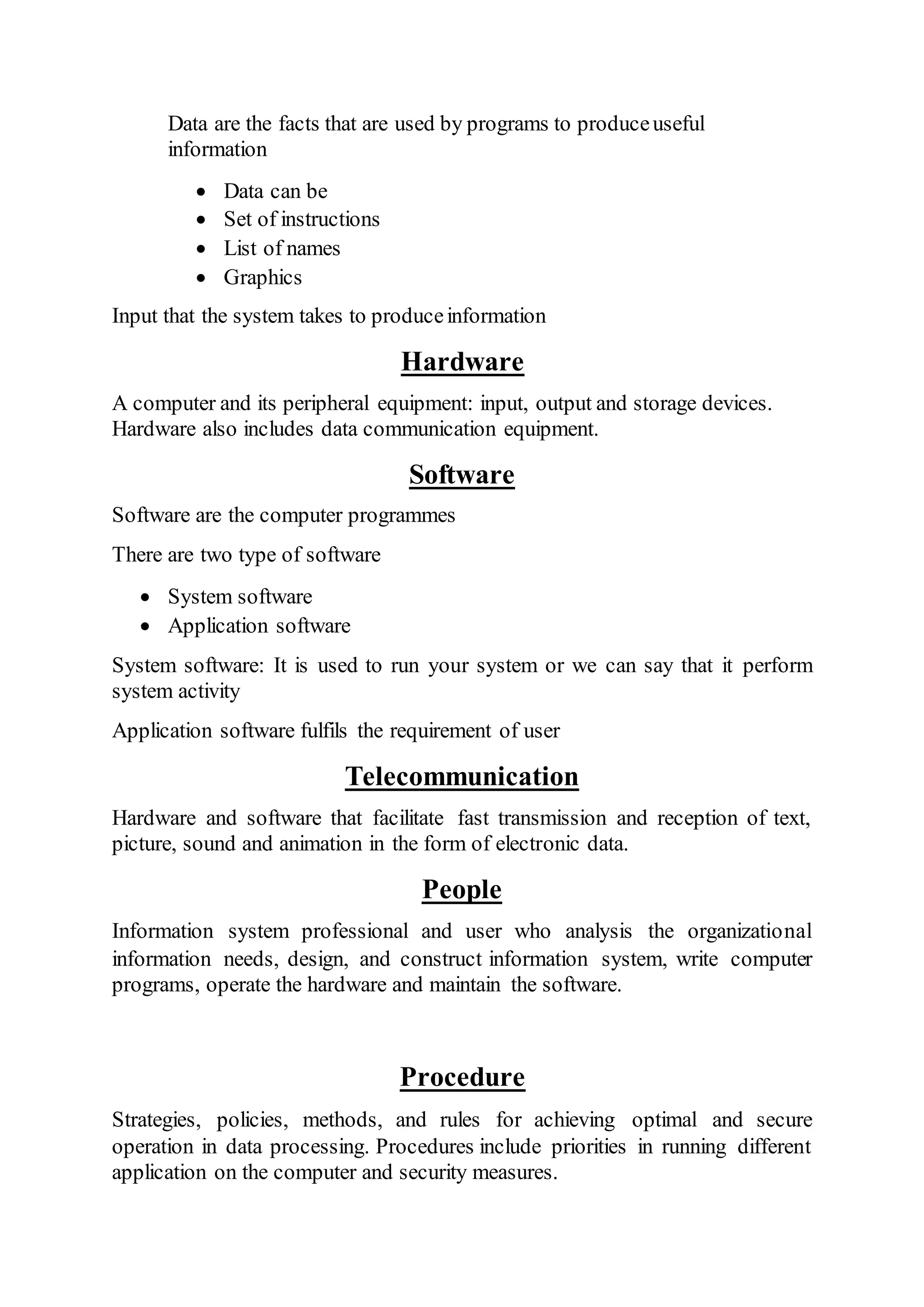 Information system management mba4 sem unit 1 | DOCX
