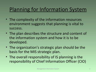 Information System Plan | PPT