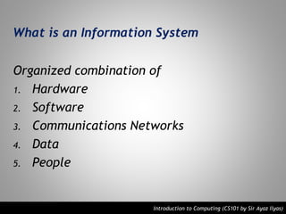 Information Systems By Haris khan (Software Engineer) | PPT