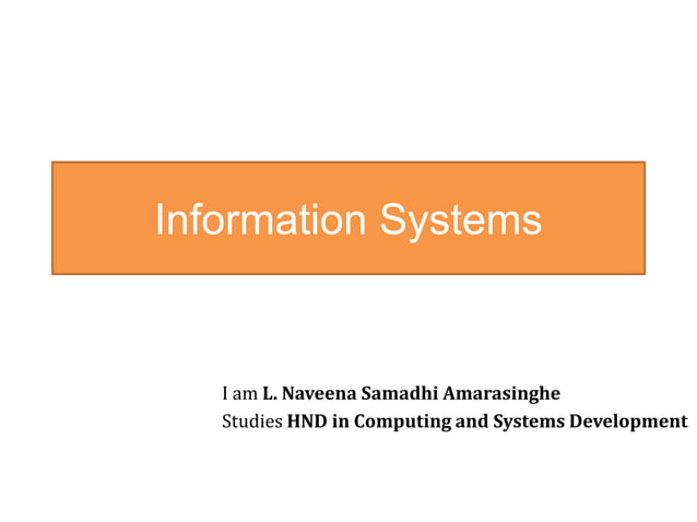 Information Systems | PPTX
