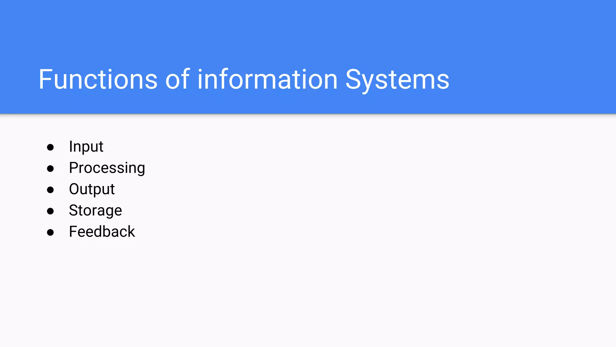Know the features and functions of information systems | PPTX