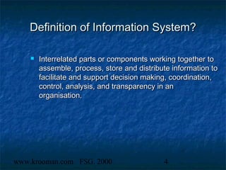 Information systems an overview | PPT