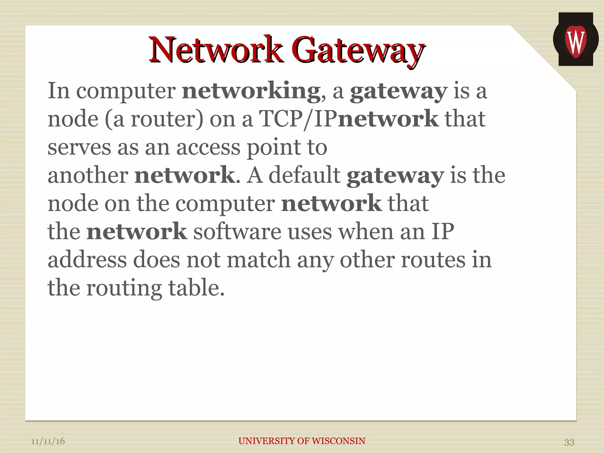 Network Design, Common Network Terminology and Security Implications | PPT