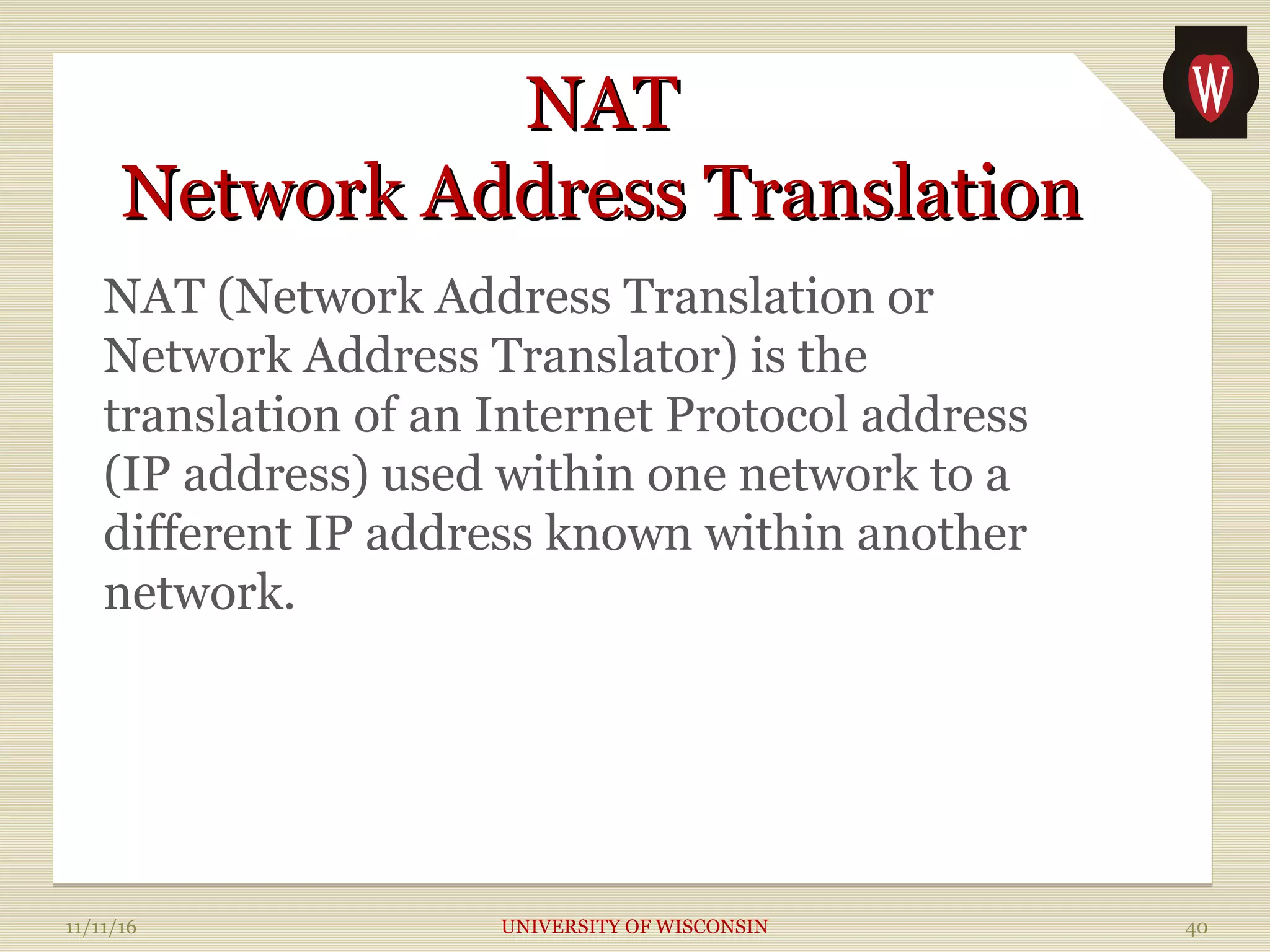 Network Design, Common Network Terminology and Security Implications | PPT