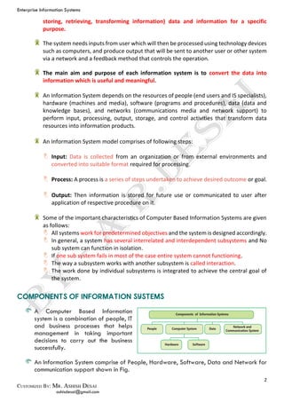 Information systems and its components 1 | PDF