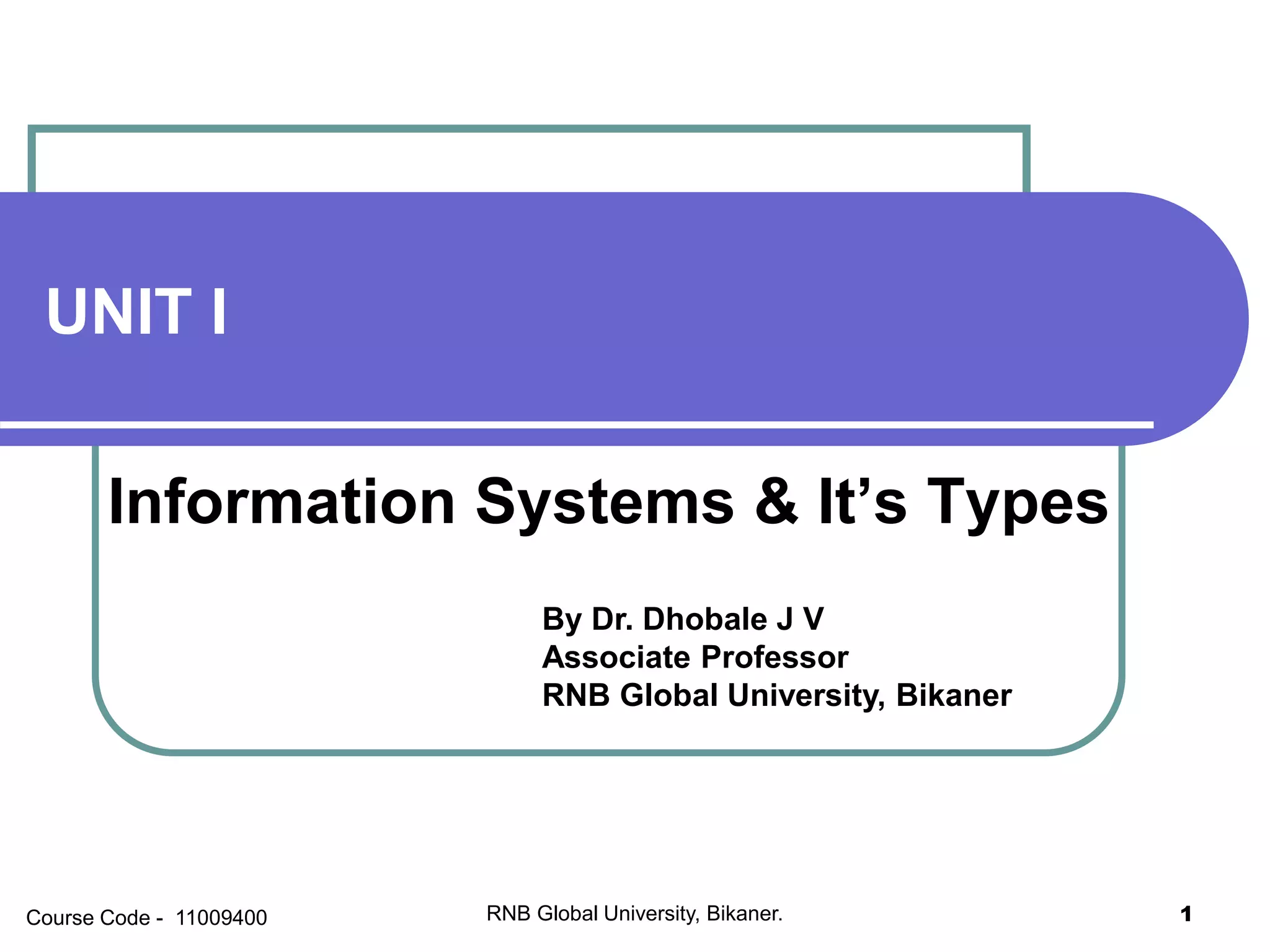 Information systems and it's types | PPSX