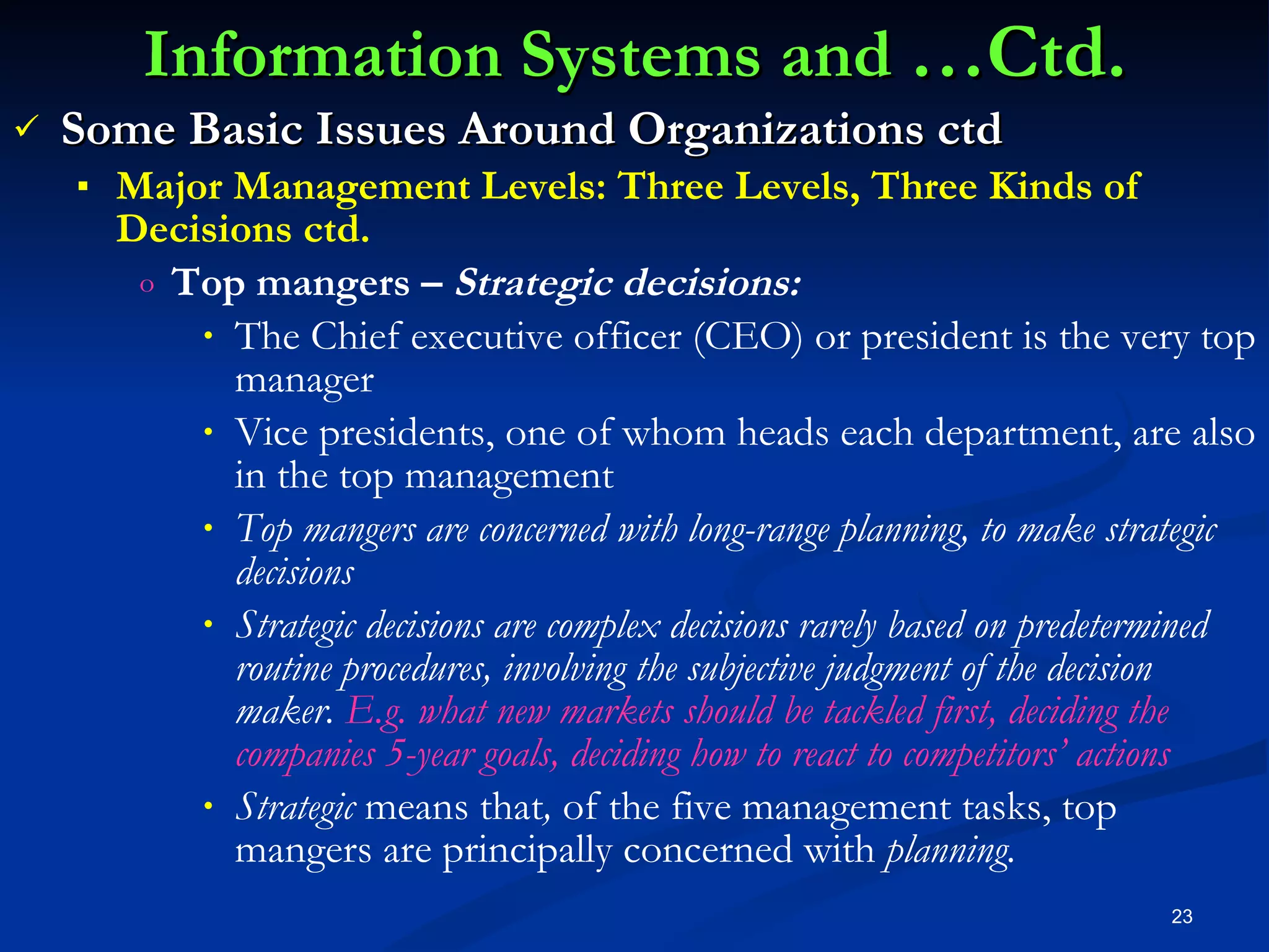 Information systems in Organizations | PPT
