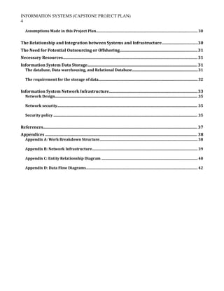 Information systems (capstone project plan) | DOC