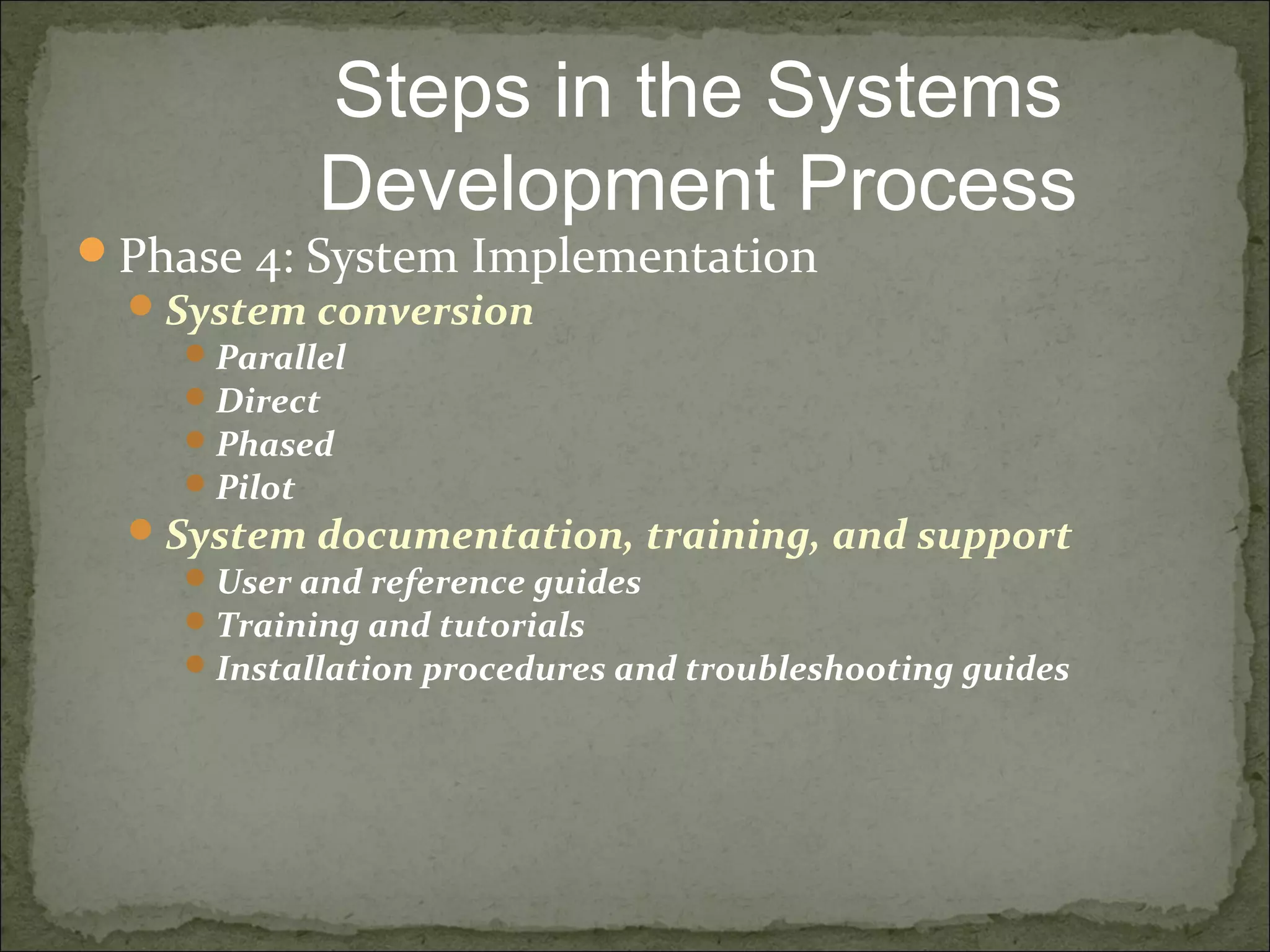 Information Systems Development and Acquisition | PPT