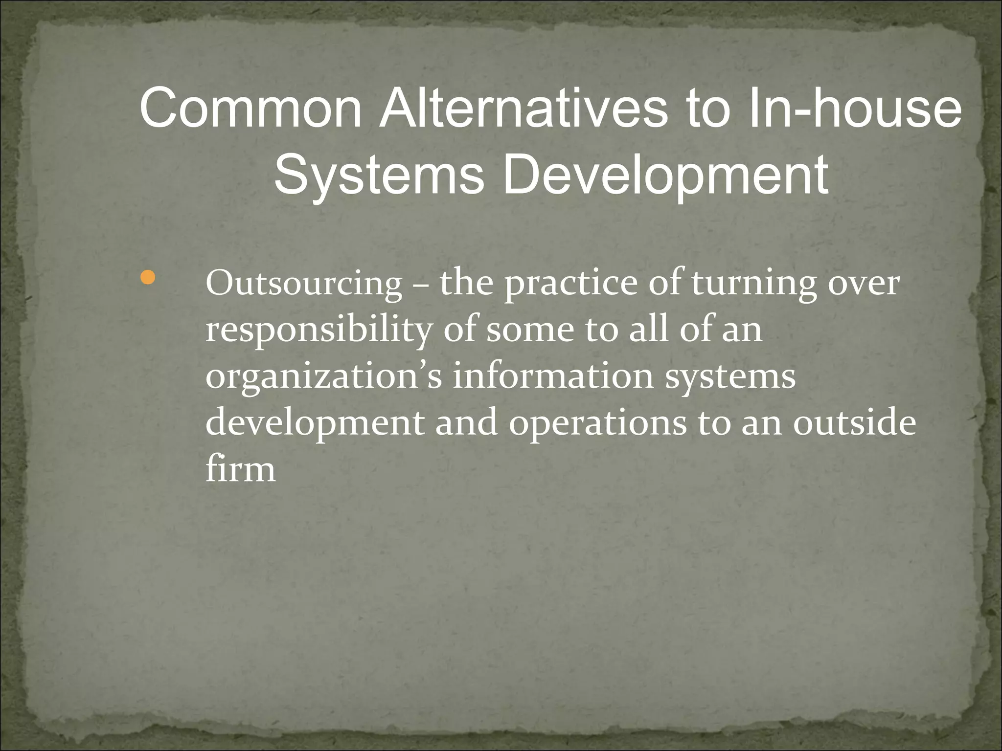 Information Systems Development and Acquisition | PPT