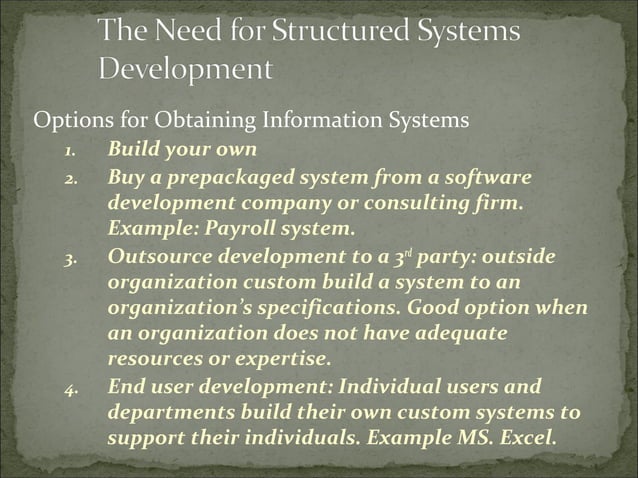Information Systems Development and Acquisition | PPT