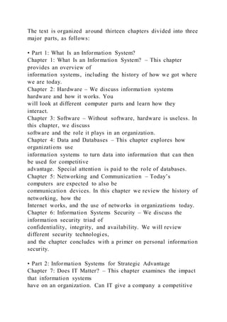 Information Systems for Business and Beyond David | PDF