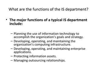 Information systems management | PPT | IT and Internet Support | Internet