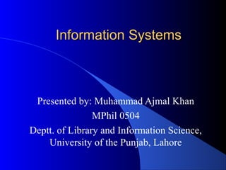 Information systems | PPT