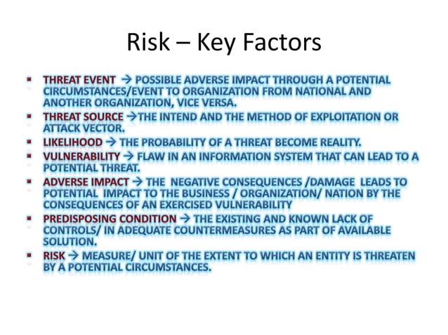 NIST 800 30 revision Sep 2012 | PPT