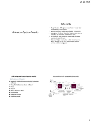Information systems security(1) | PDF