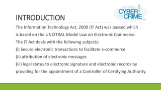 Information technology ACT - 2000 (Legal Aspect of Business) | PPTX