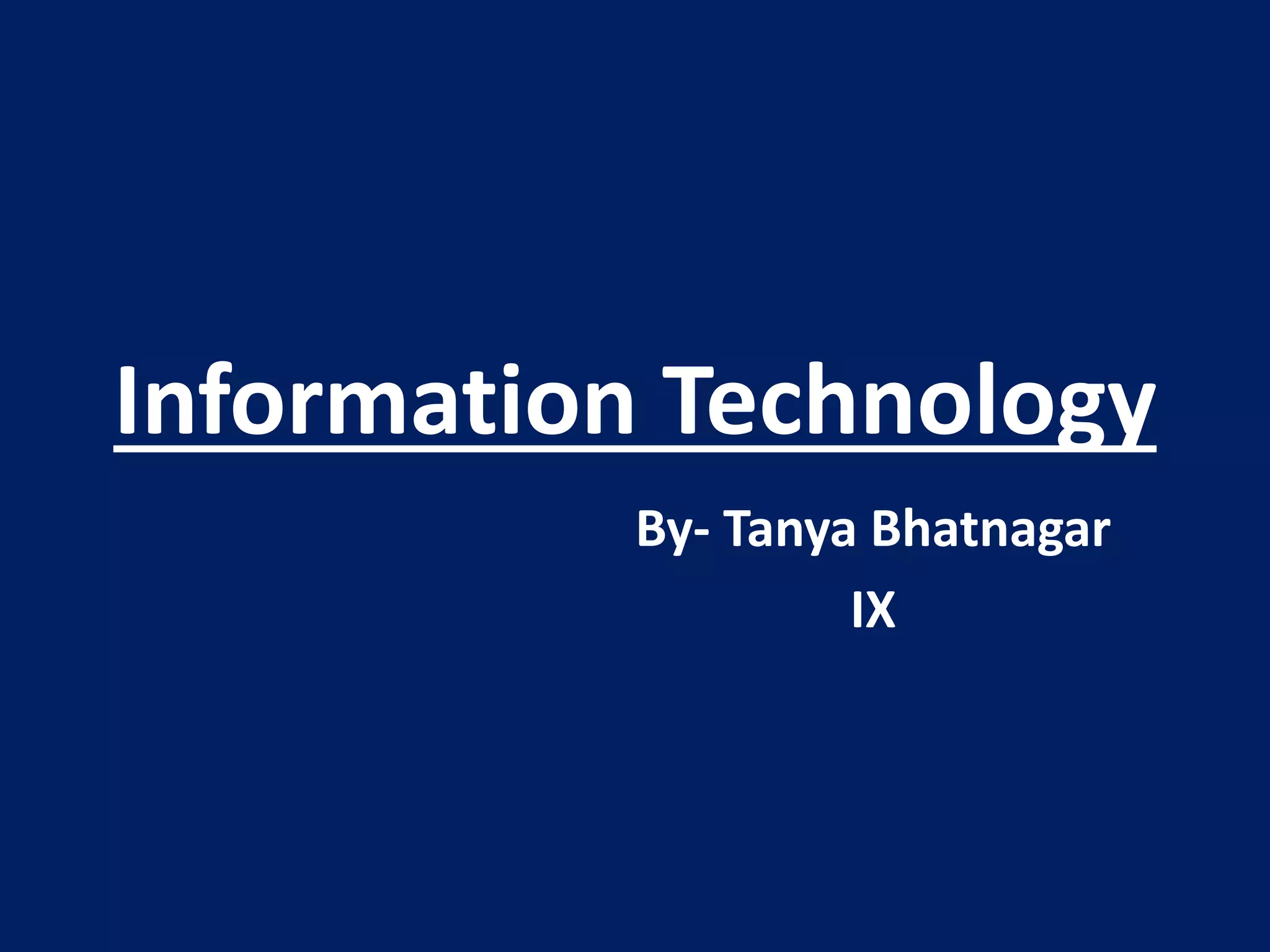 Information technology | PPT