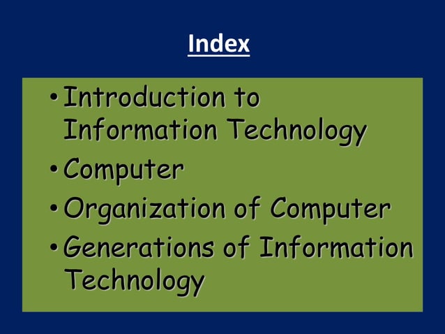 Information technology | PPTX